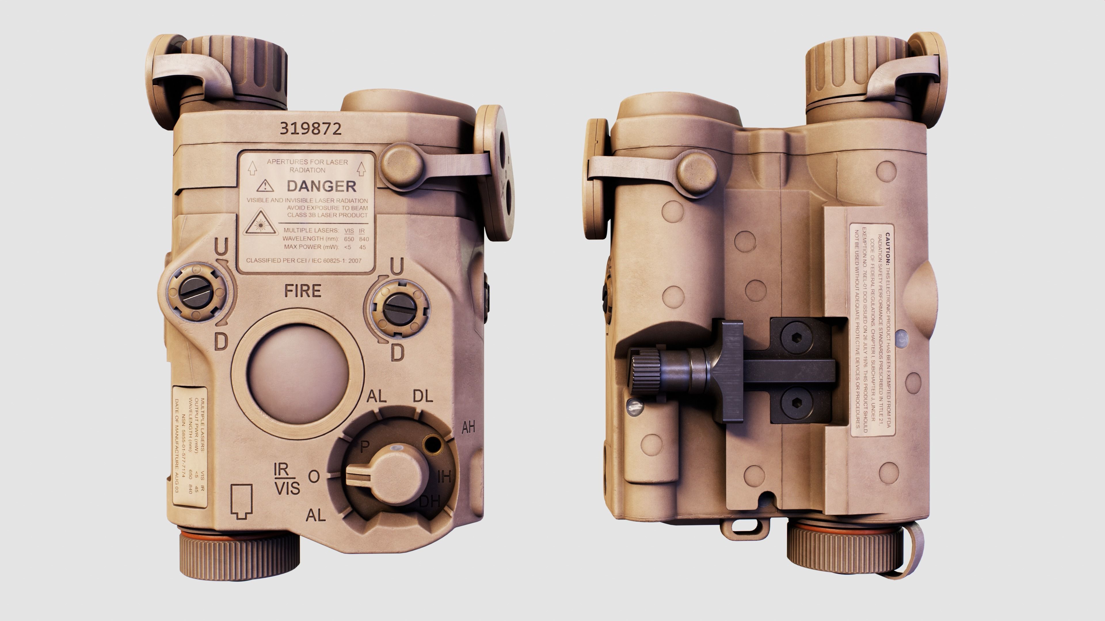 3D model EOTech ATPIAL AN PEQ-15 Laser Aiming Device VR / AR / low-poly ...