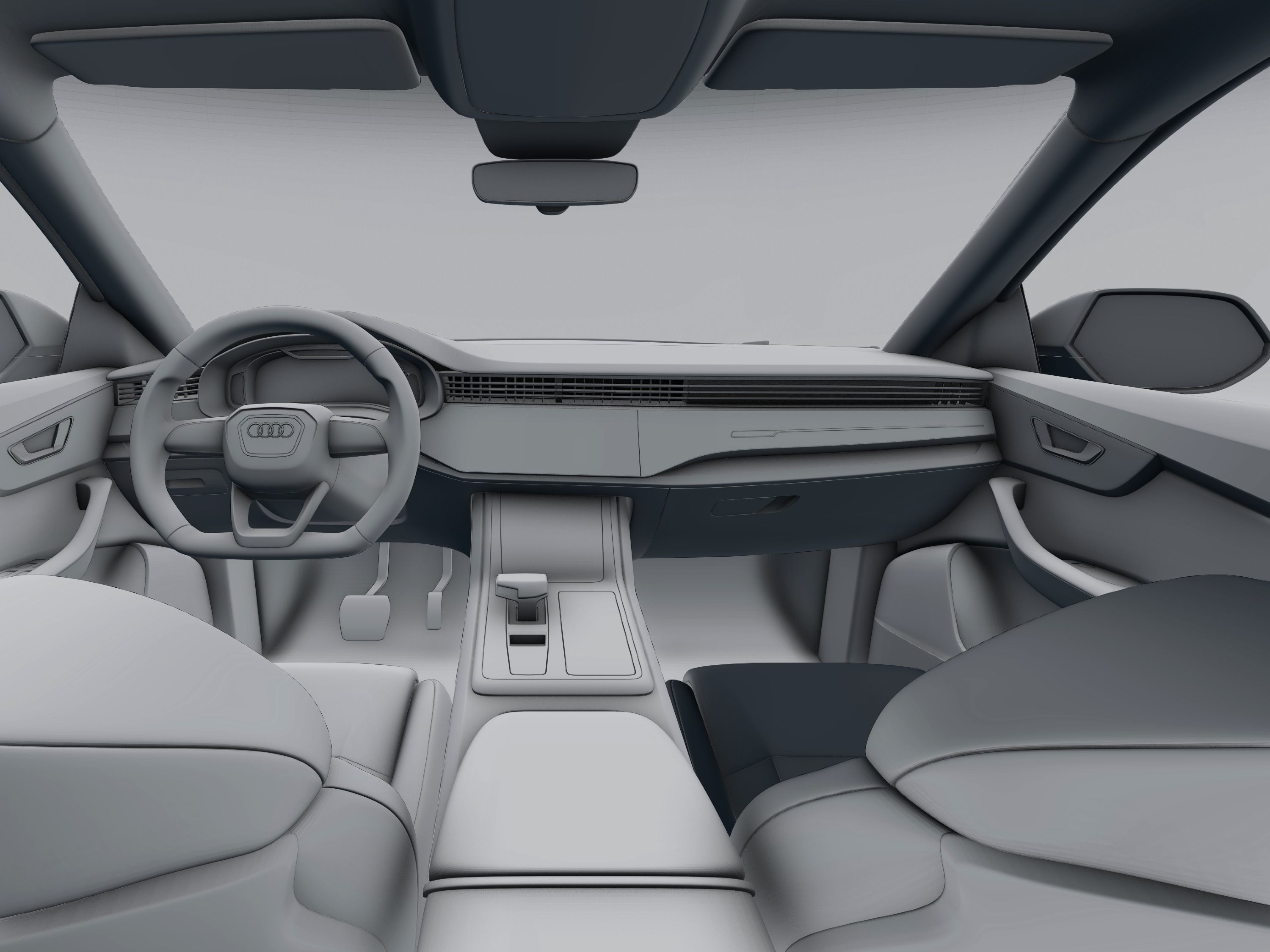 Audi Q8 2019 DETAILED INTERIOR 3D model | CGTrader