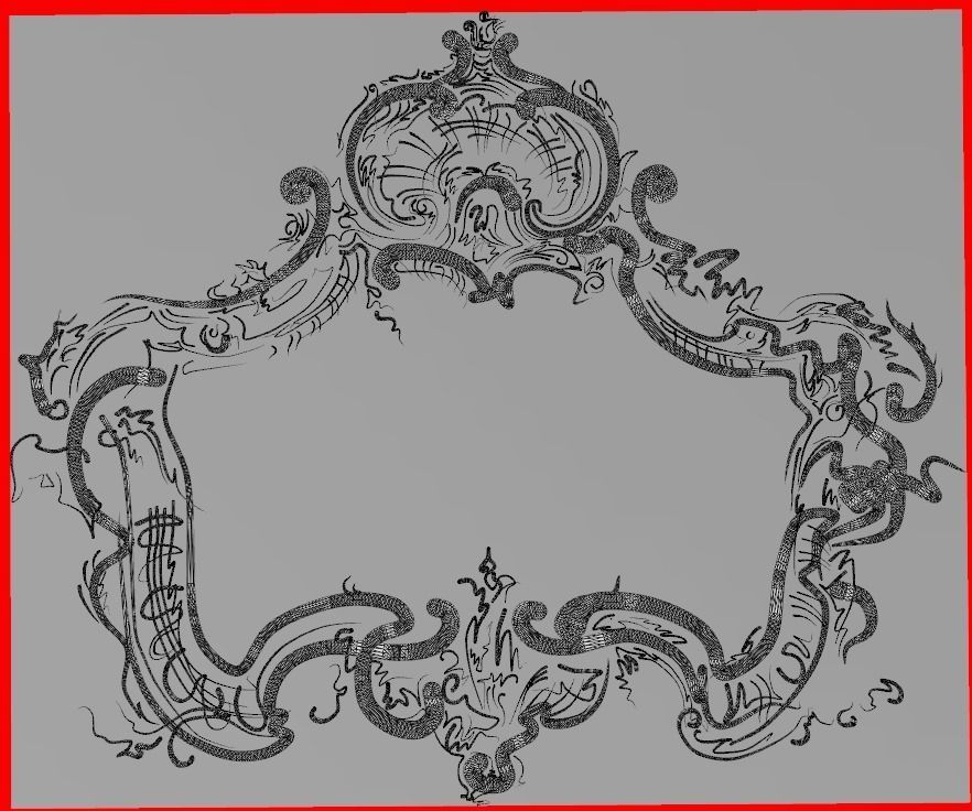 Rococo ornament 3D model | CGTrader