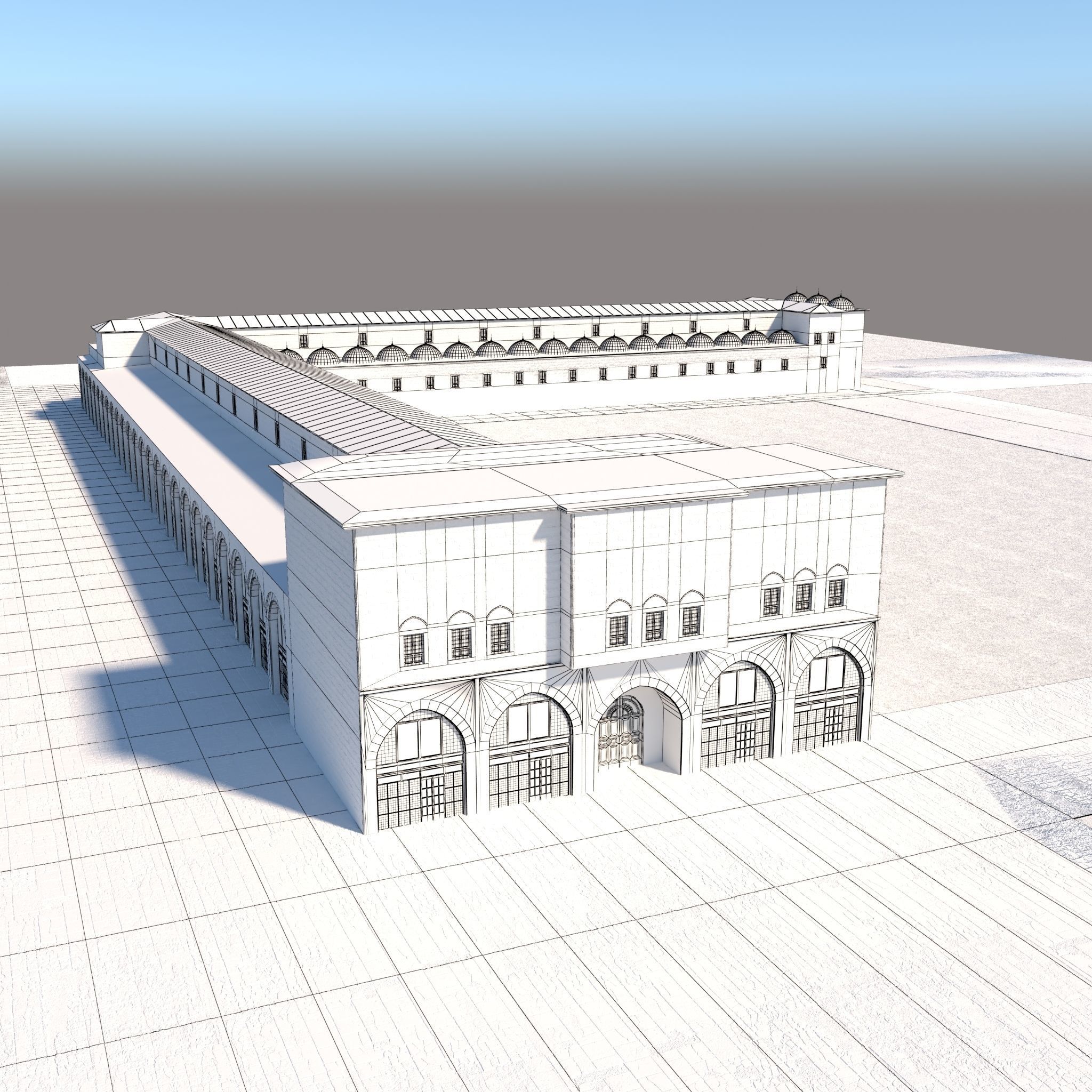 Old Covered Bazaar 3D model | CGTrader