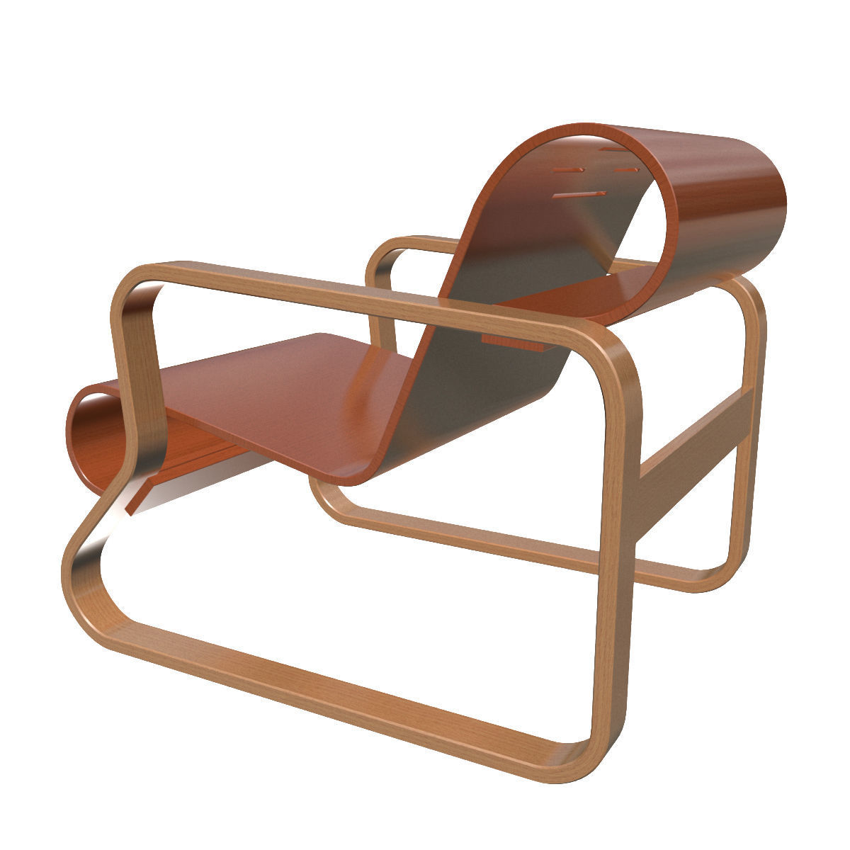 Paimio Chair Alvar Aalto Wood Teak Mental Ray 3D model | CGTrader