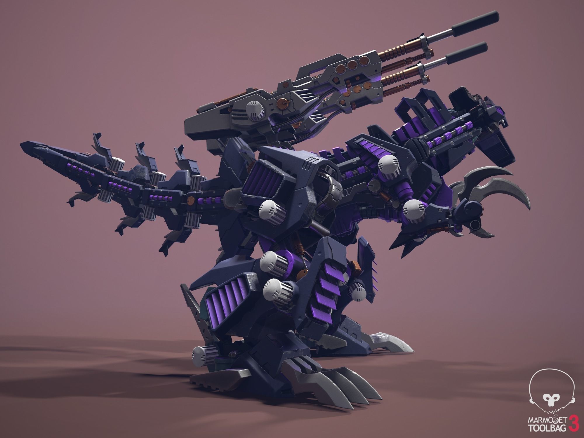 Zoid Genosaurer model 3D PBR 3D model | CGTrader
