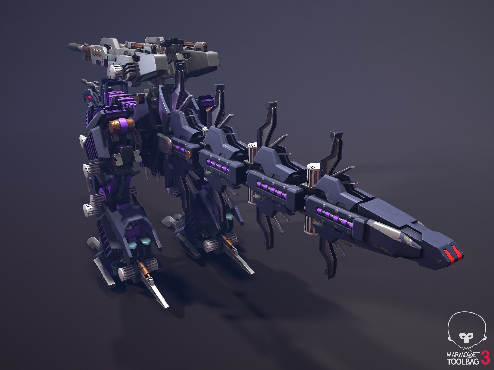 Zoid Genosaurer model 3D PBR 3D model | CGTrader