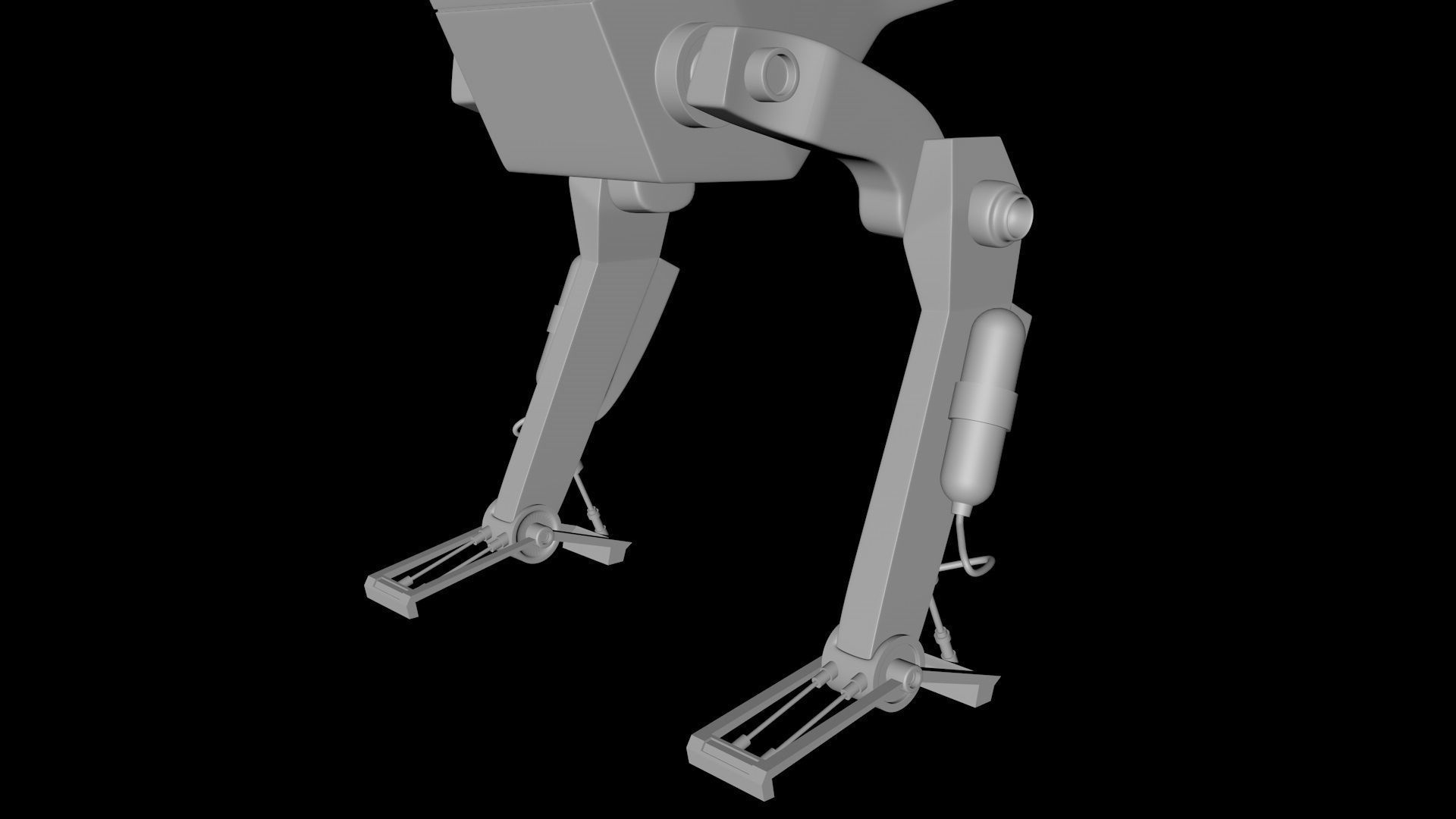 3D model Science Fiction Two Leg Assault Mech Robot Drone 3D Model VR ...