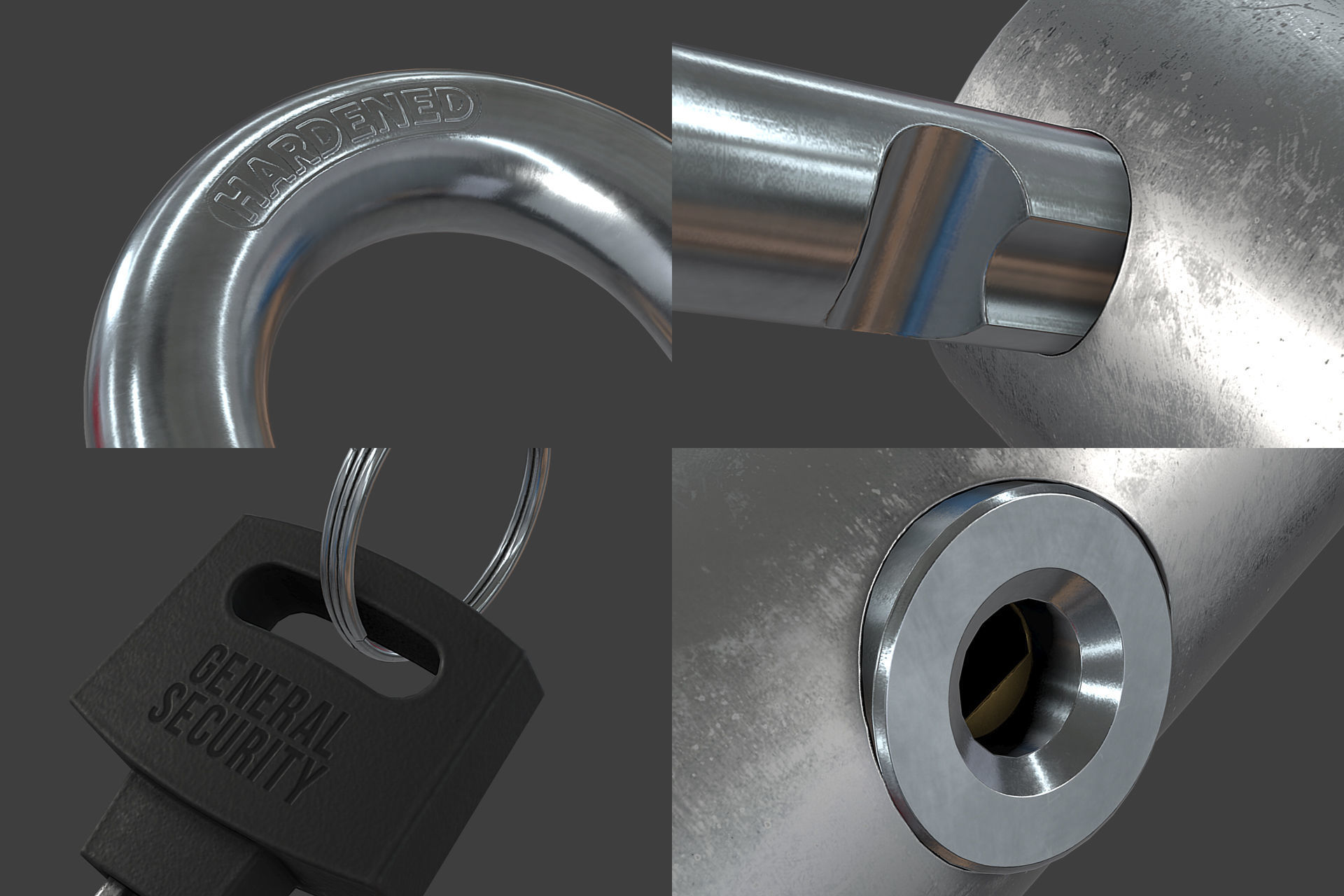 3D model Lock and Key VR / AR / low-poly | CGTrader