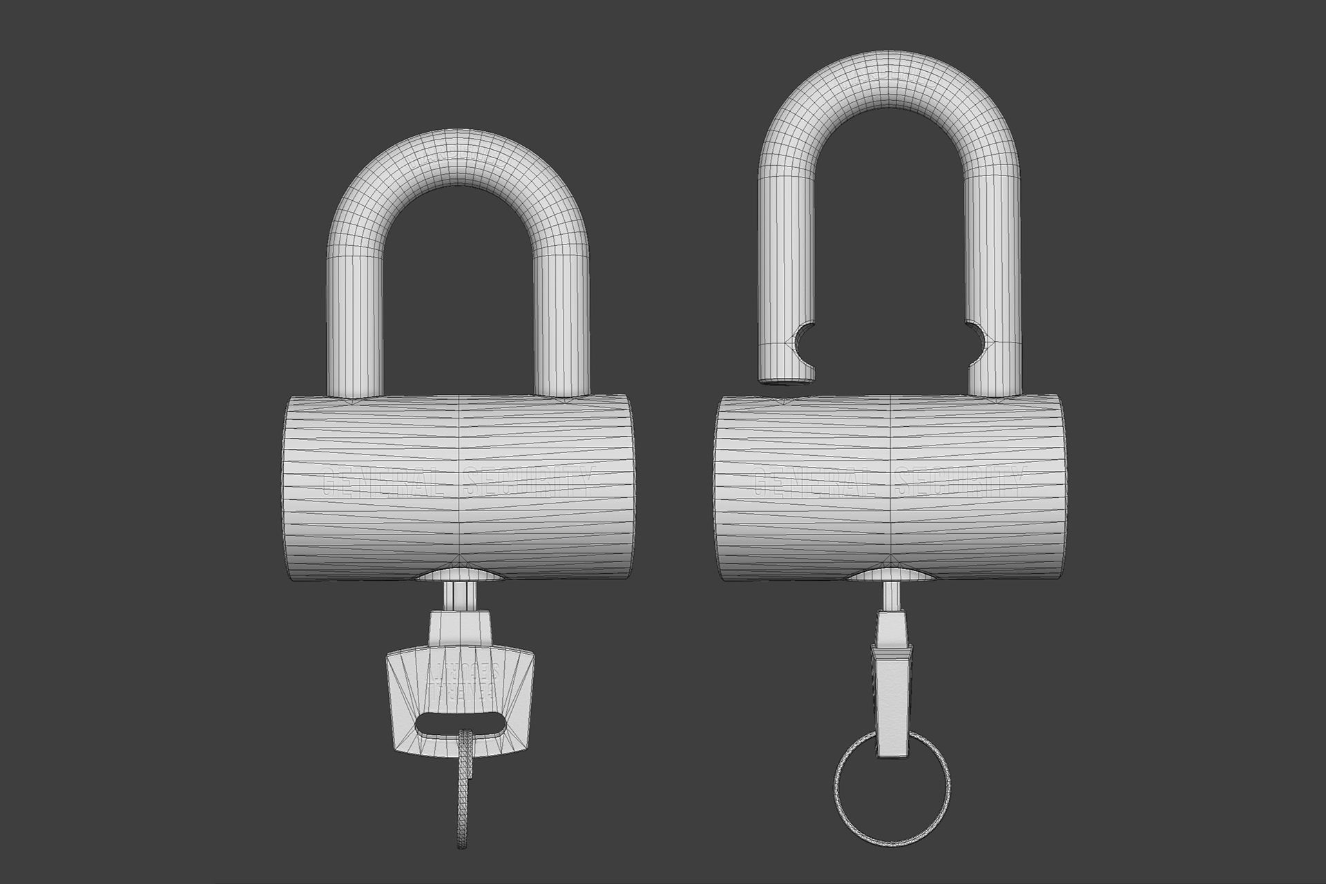 3D model Lock and Key VR / AR / low-poly | CGTrader