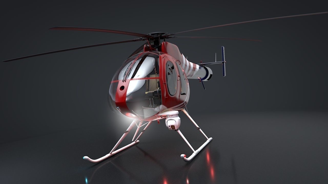 MD-520N NOTAR 3D model animated rigged | CGTrader