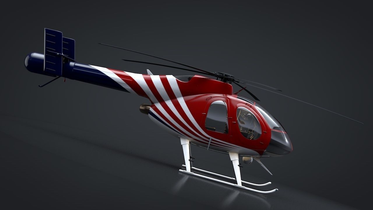 MD-520N NOTAR 3D model animated rigged | CGTrader