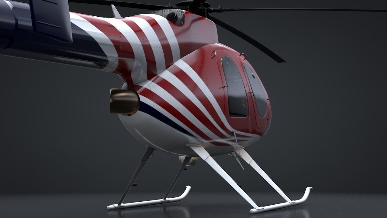MD-520N NOTAR 3D model animated rigged | CGTrader
