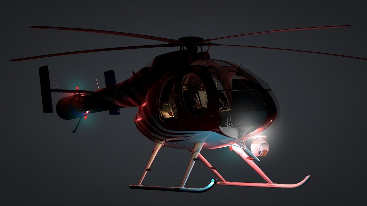 MD-520N NOTAR 3D model animated rigged | CGTrader