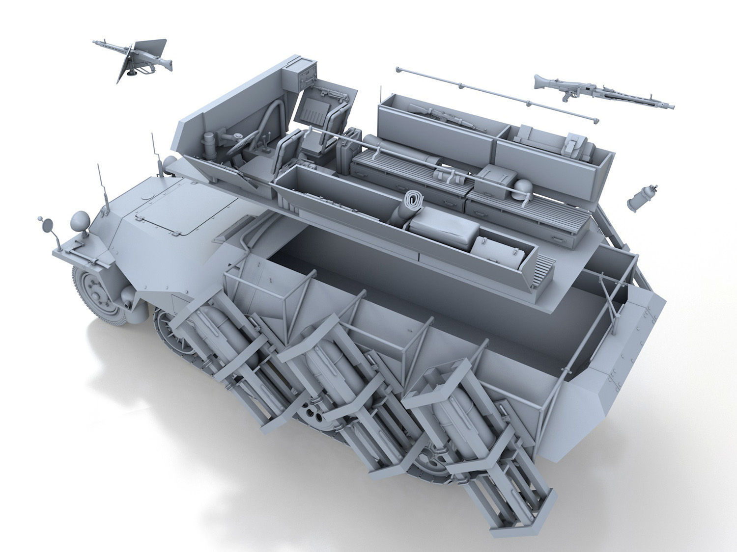 SDKFZ 251 - Ausf D - Stuka zu Fuss 3D model | CGTrader