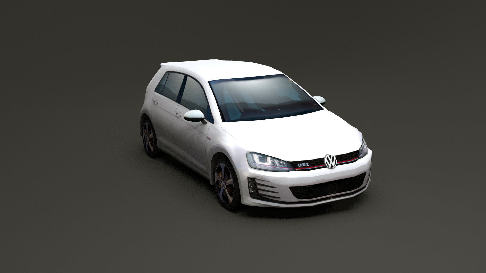 3D model Vw Golf mk7 GTI low polygonal model VR / AR / low-poly | CGTrader