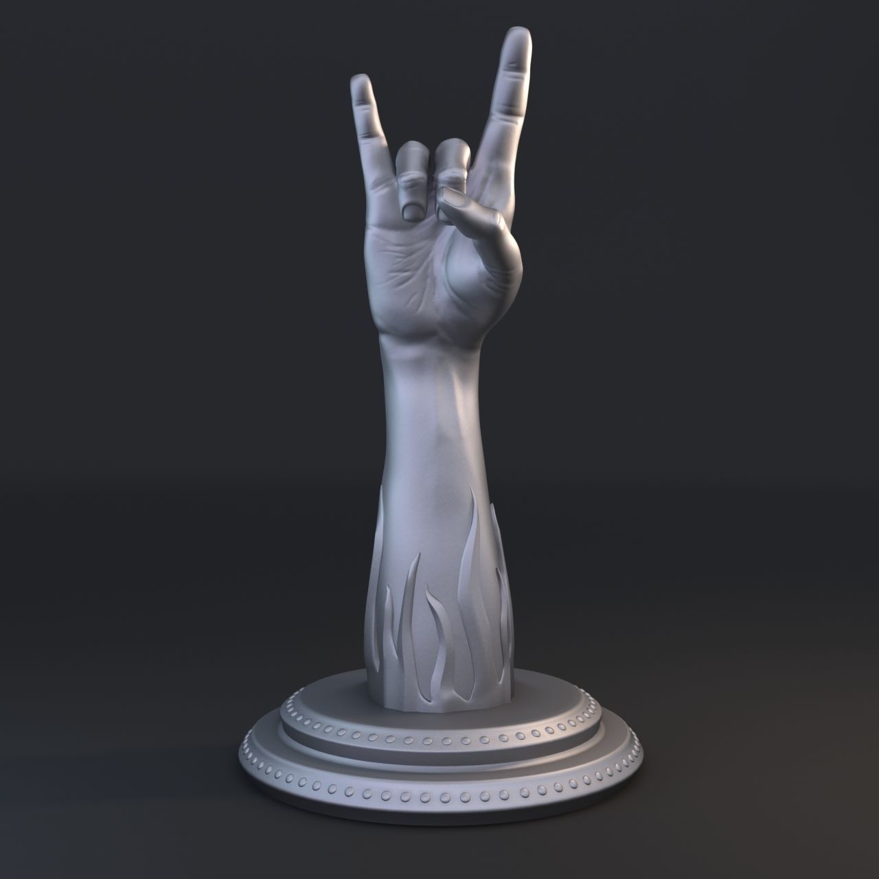 Rock music gesture 3D model 3D printable | CGTrader