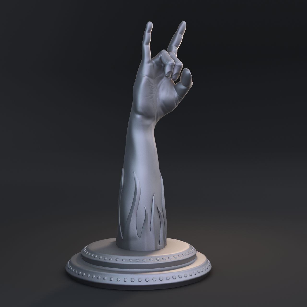Rock music gesture 3D model 3D printable | CGTrader