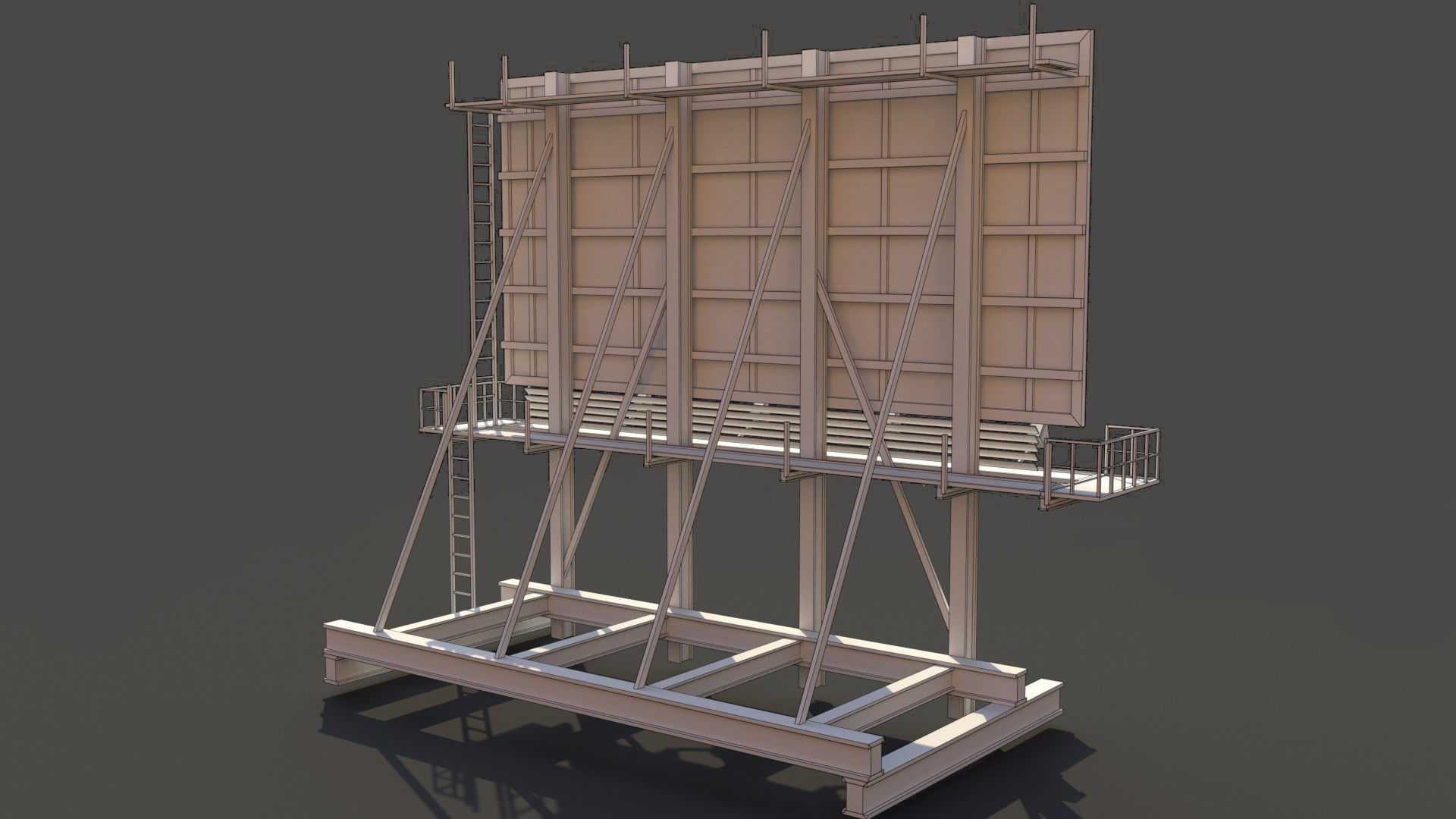 3D model Rooftop Billboard model VR / AR / low-poly | CGTrader