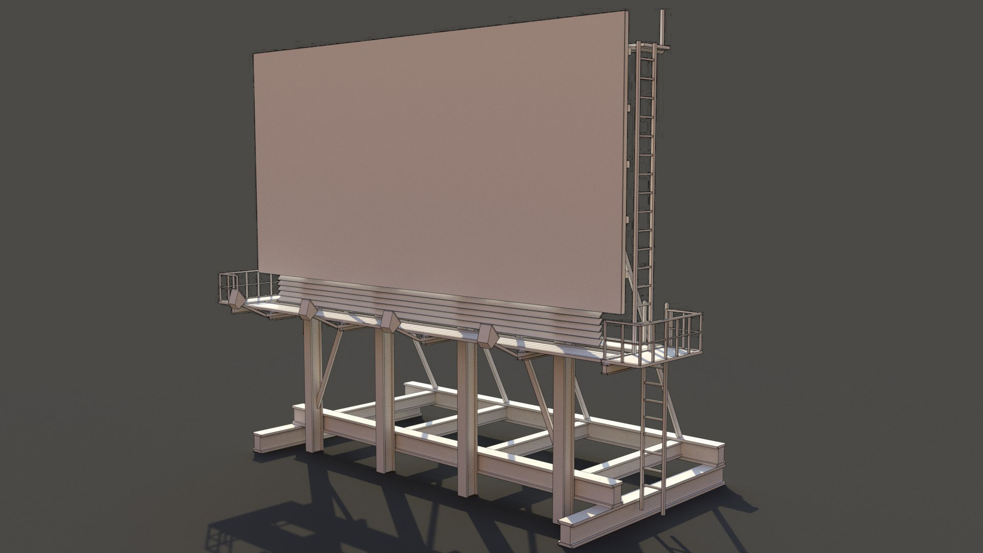 3D model Rooftop Billboard model VR / AR / low-poly | CGTrader