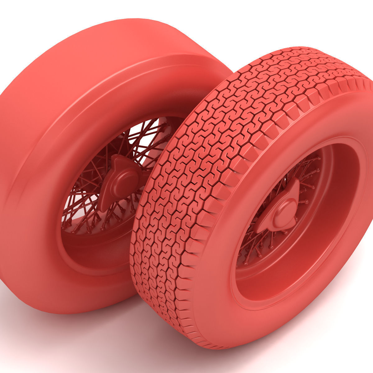 Dunlop CR65 tyres - Borrani rims 3D model | CGTrader