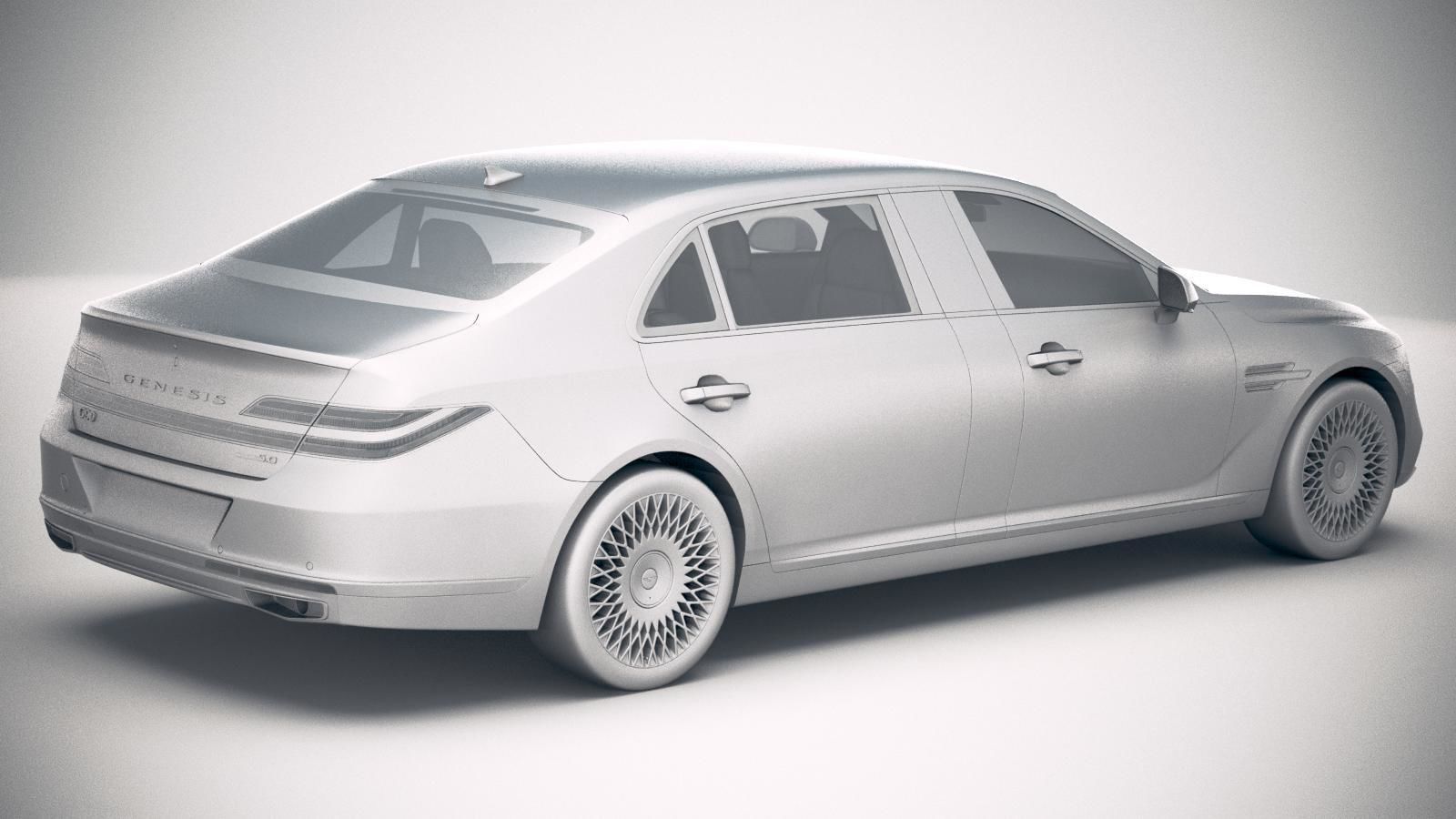 Genesis G90L 2020 Long 3D model | CGTrader