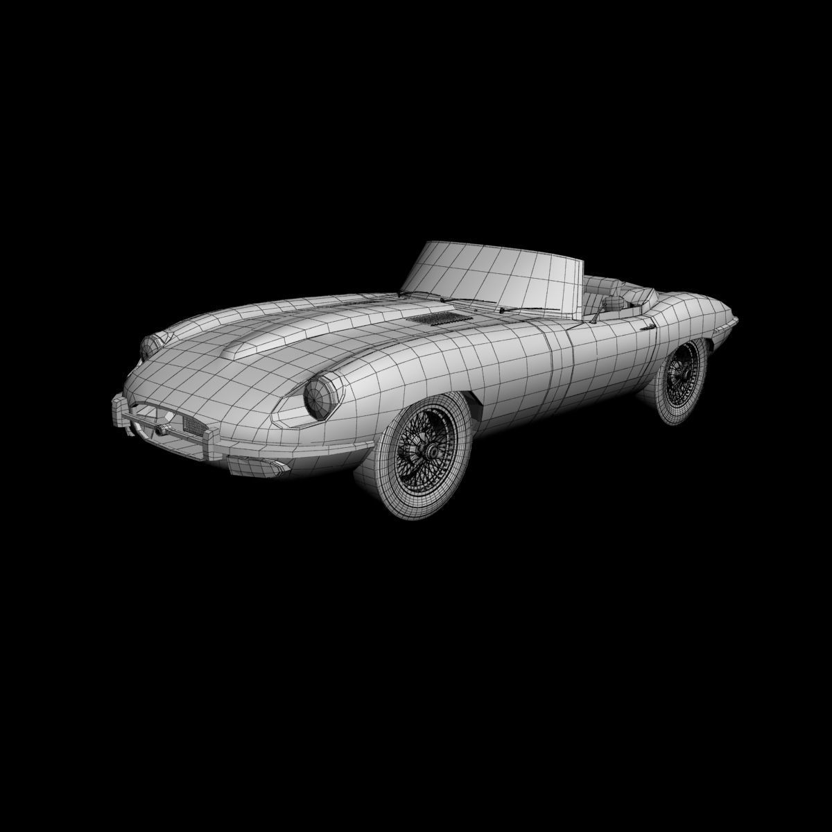 Jaguar E-Type Series 2 Convertible 3D model | CGTrader