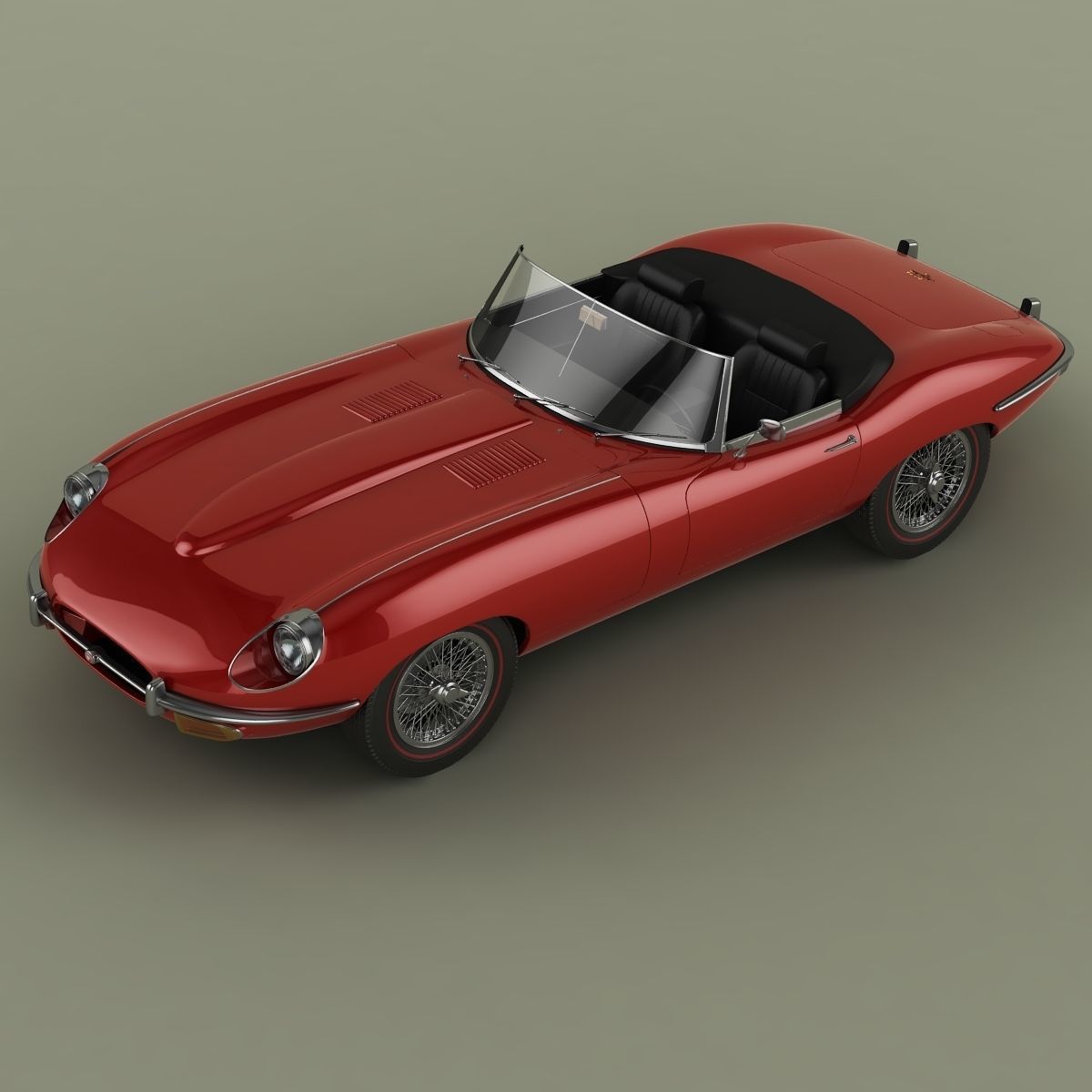 Jaguar E-Type Series 2 Convertible 3D model | CGTrader