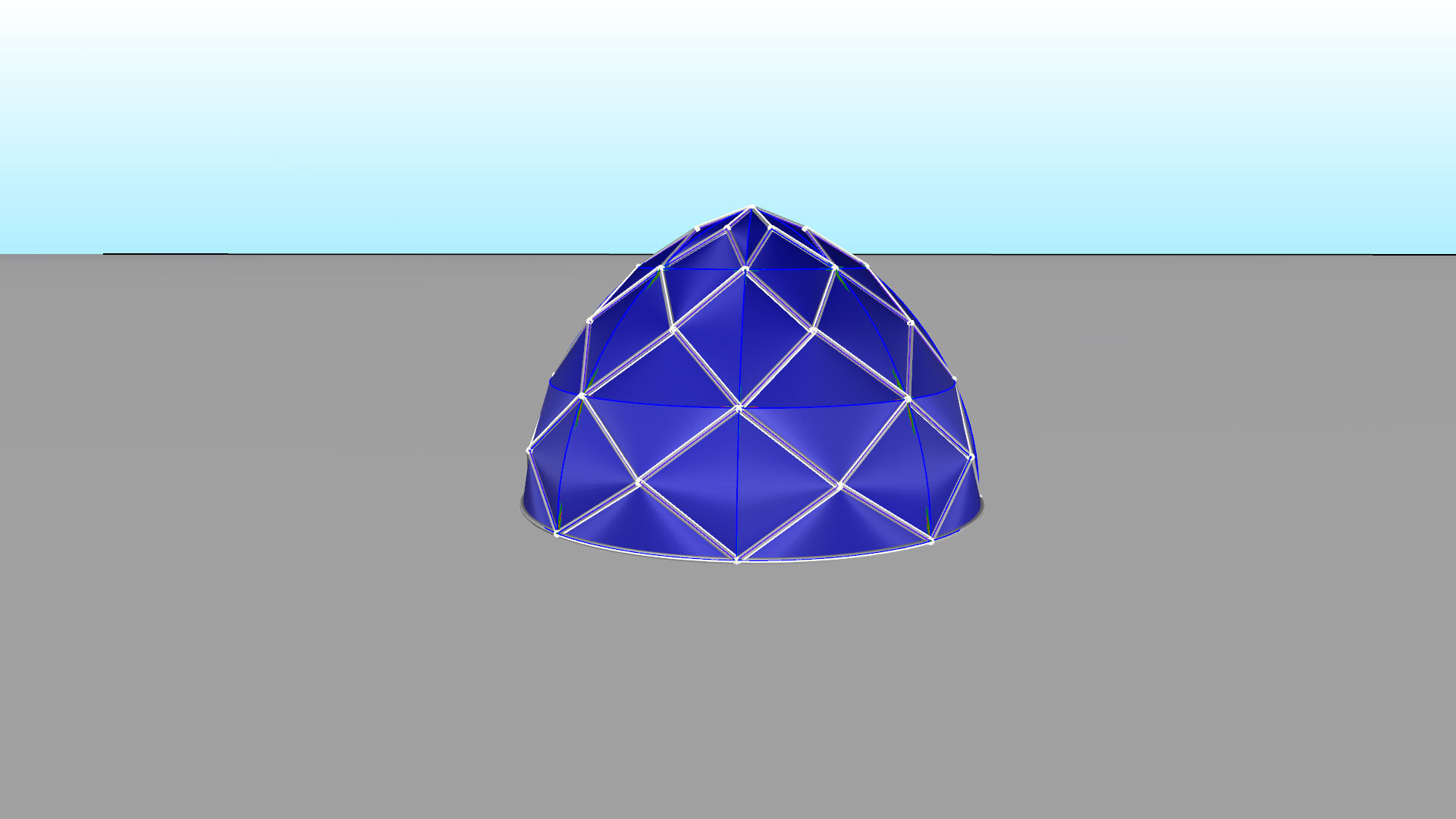 Pointed dome triangulated with glass enclosure 3D model | CGTrader