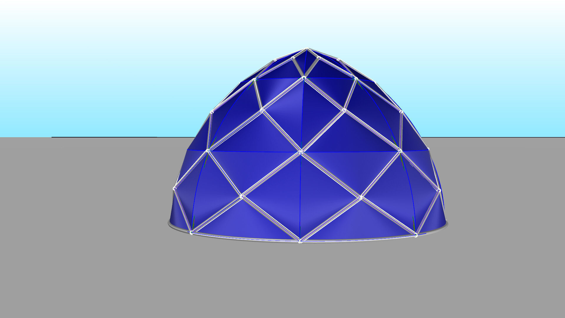Pointed dome triangulated with glass enclosure 3D model | CGTrader