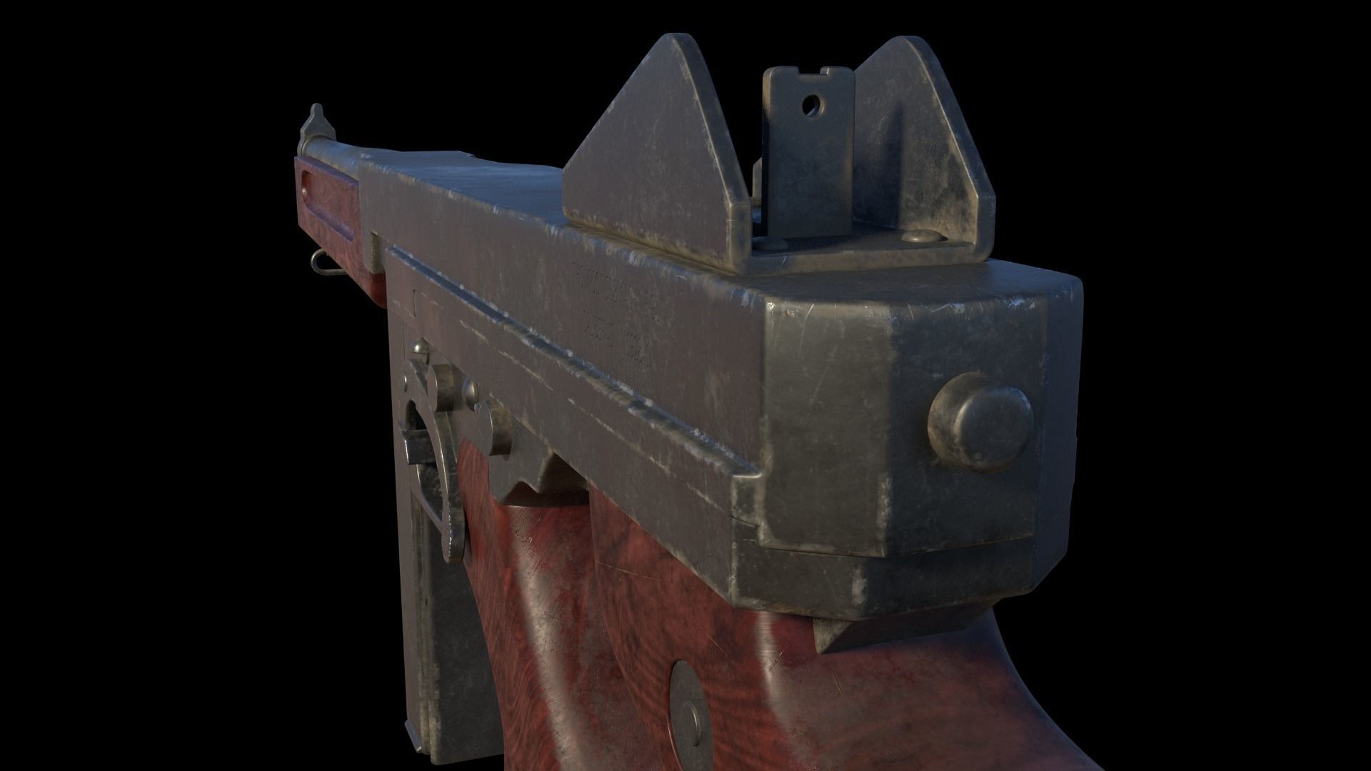 Submachine Gun Thompson M1928A1 3D model | CGTrader