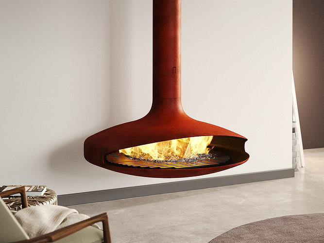 Gyrofocus Fireplace free 3D model | CGTrader