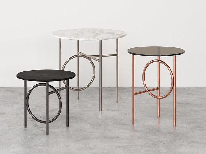 Ring Side Tables 3D model | CGTrader