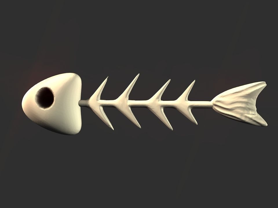 Fish skeletoon 3D print 3D model 3D printable | CGTrader
