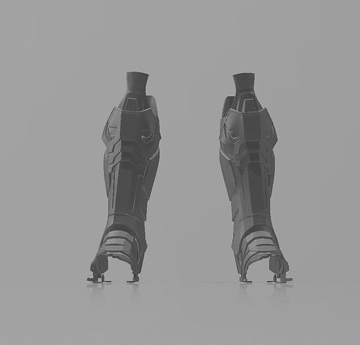 Batman Arkham Knight Shin armor 3D model 3D printable | CGTrader