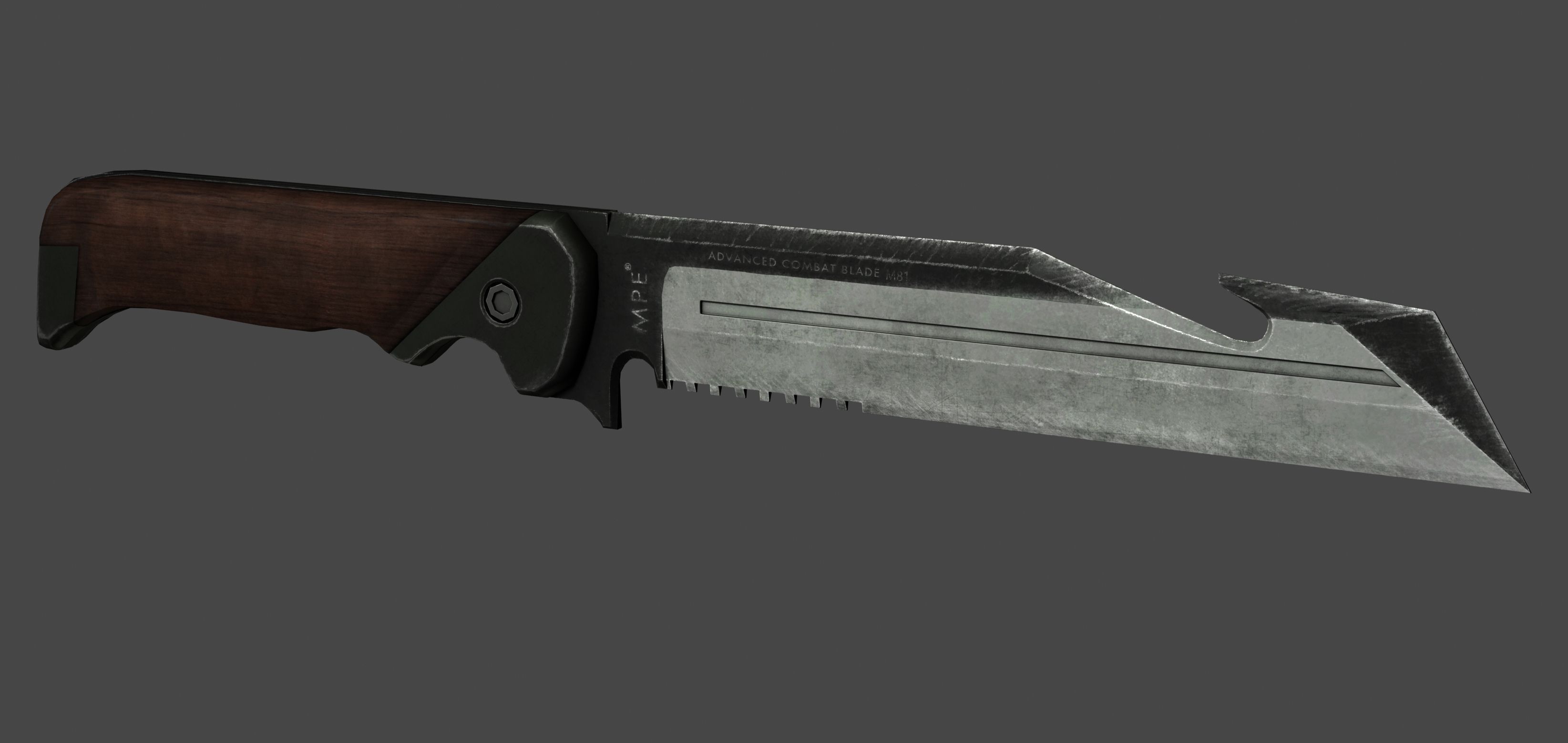 3D model ACB-90 Advanced Combat Blade 90 VR / AR / low-poly | CGTrader