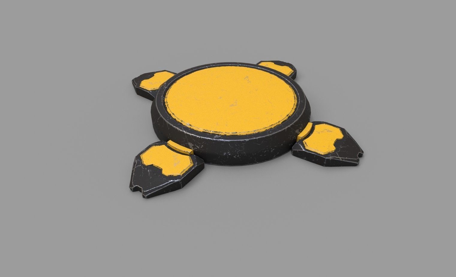 3D model Landmine futuristic - lowpoly - PBR - 7 color variants VR / AR ...