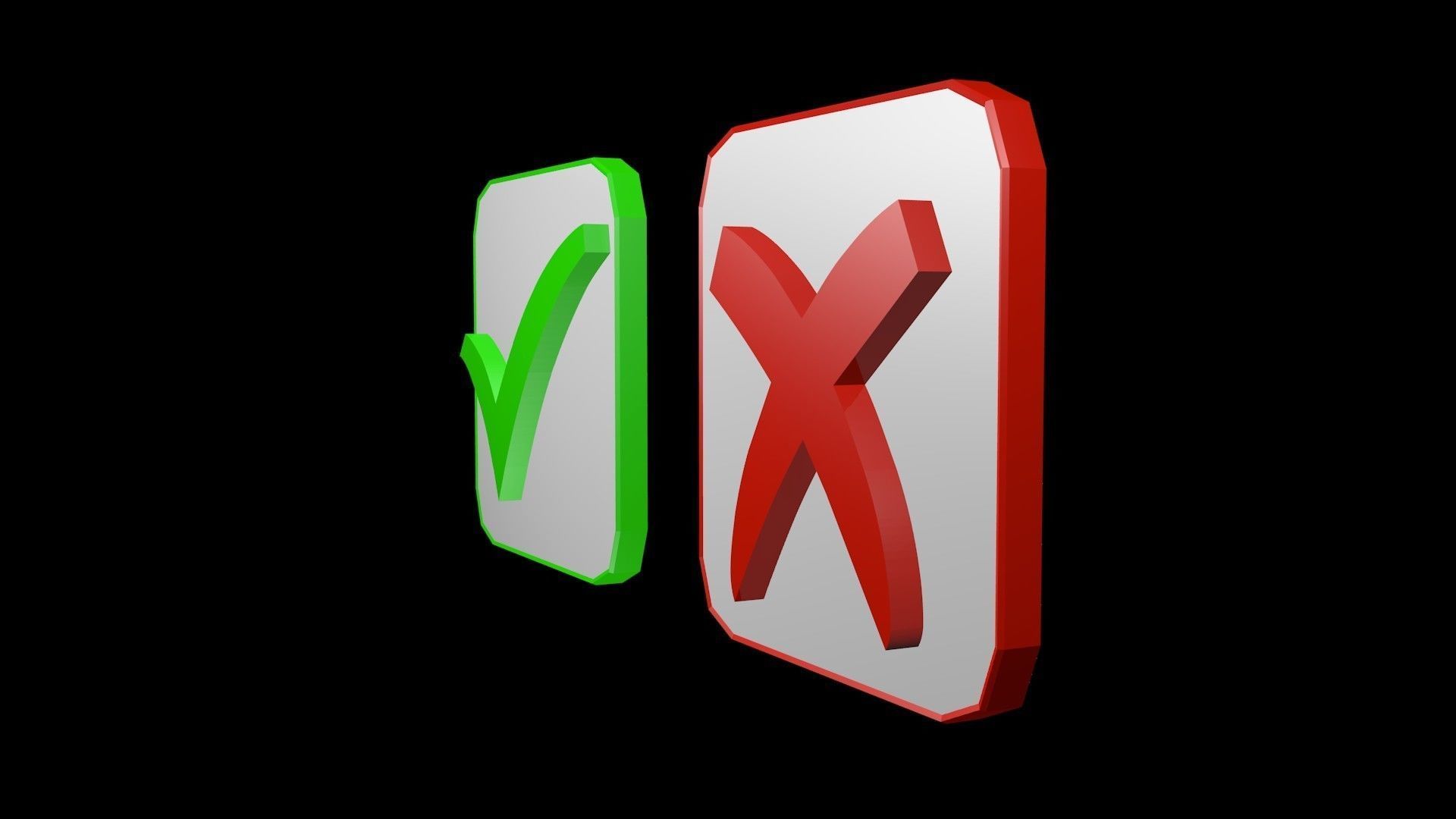 3D model Low poly check mark 9 VR / AR / low-poly | CGTrader