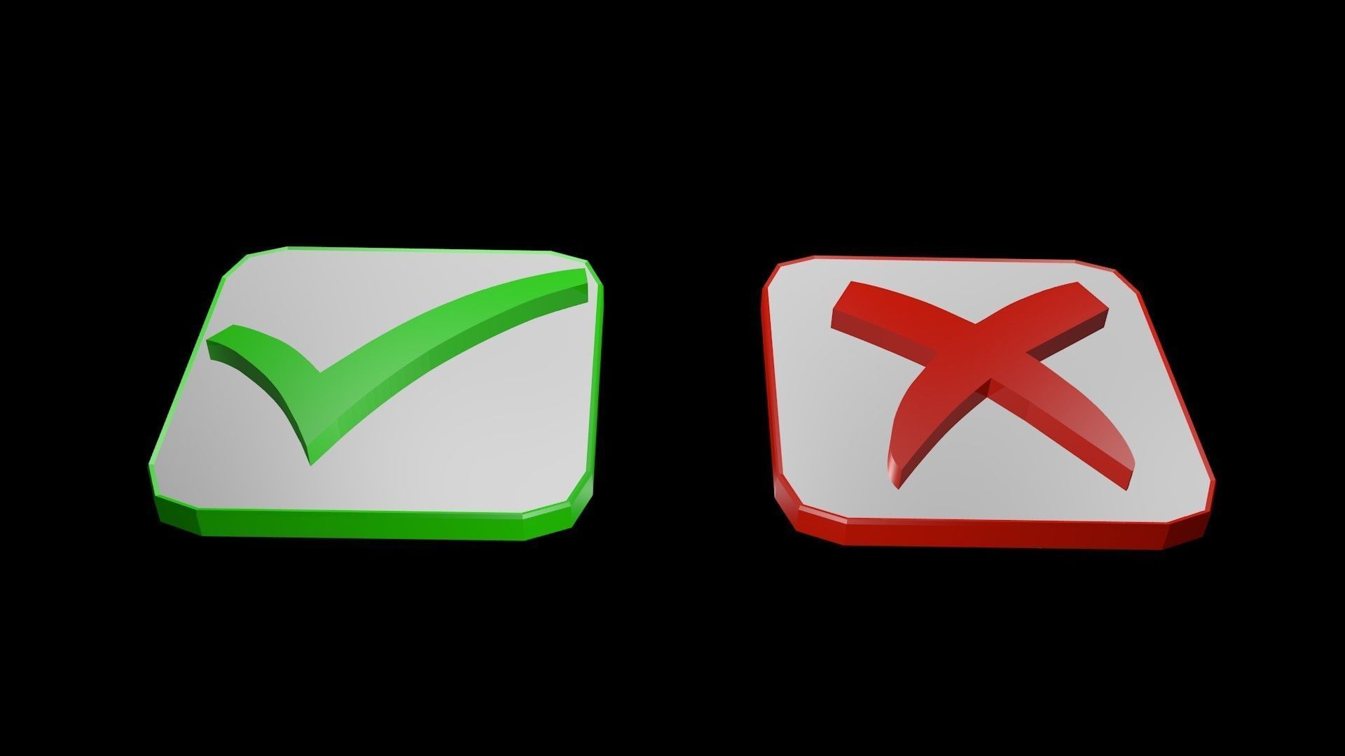 3D model Low poly check mark 9 VR / AR / low-poly | CGTrader