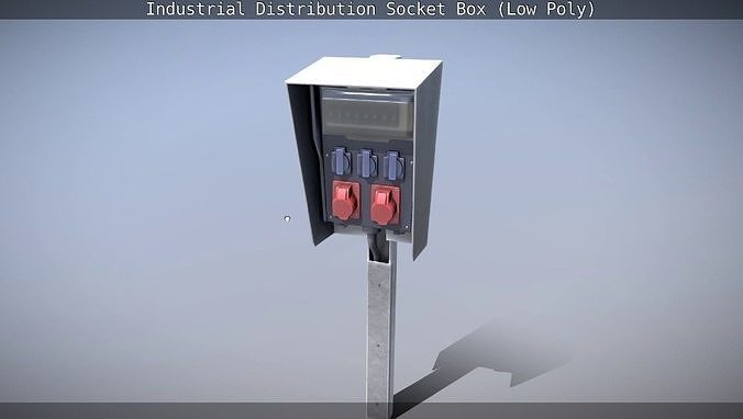 3D model Industrial Distribution Socket Box VR / AR / low-poly | CGTrader