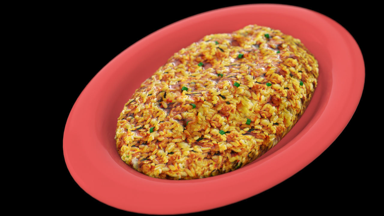 Fried rice 3D model | CGTrader