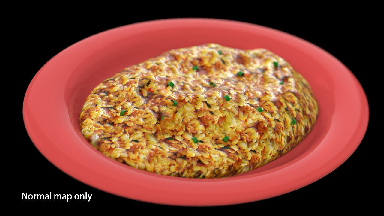 Fried rice 3D model | CGTrader