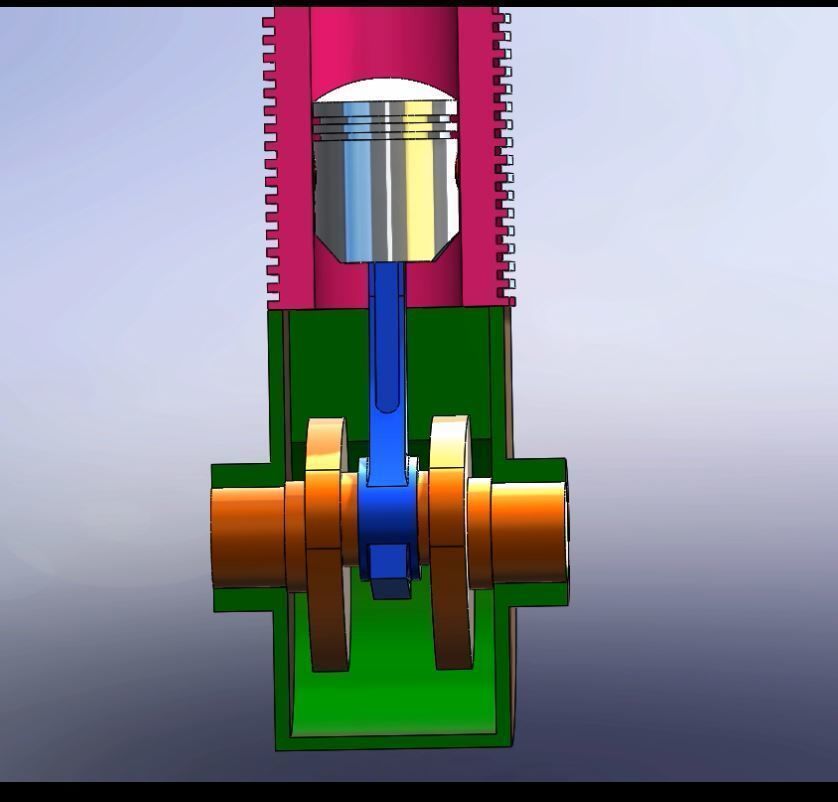 basic engine assembly 3D model 3D printable | CGTrader