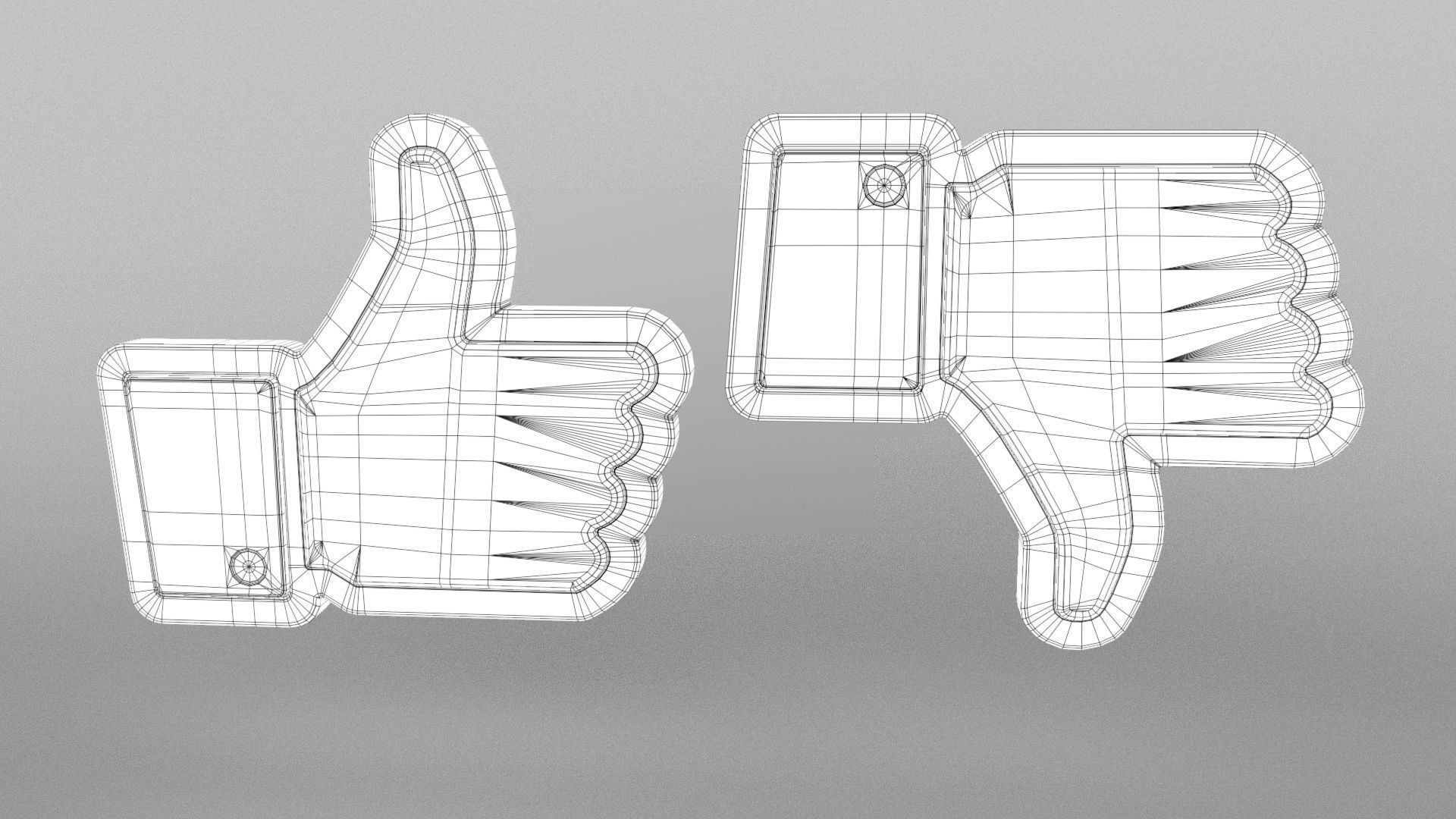 3D Facebook Like 3D model | CGTrader