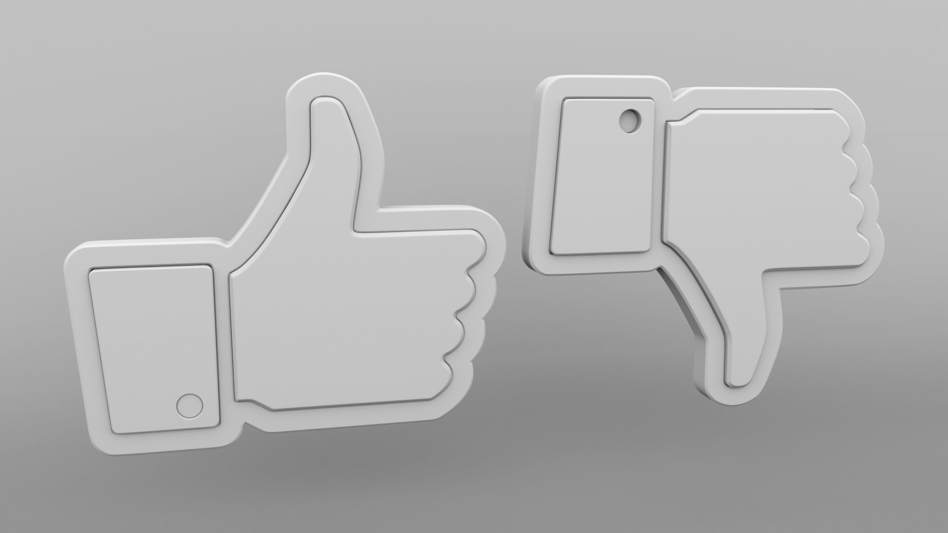 3D Facebook Like 3D model | CGTrader