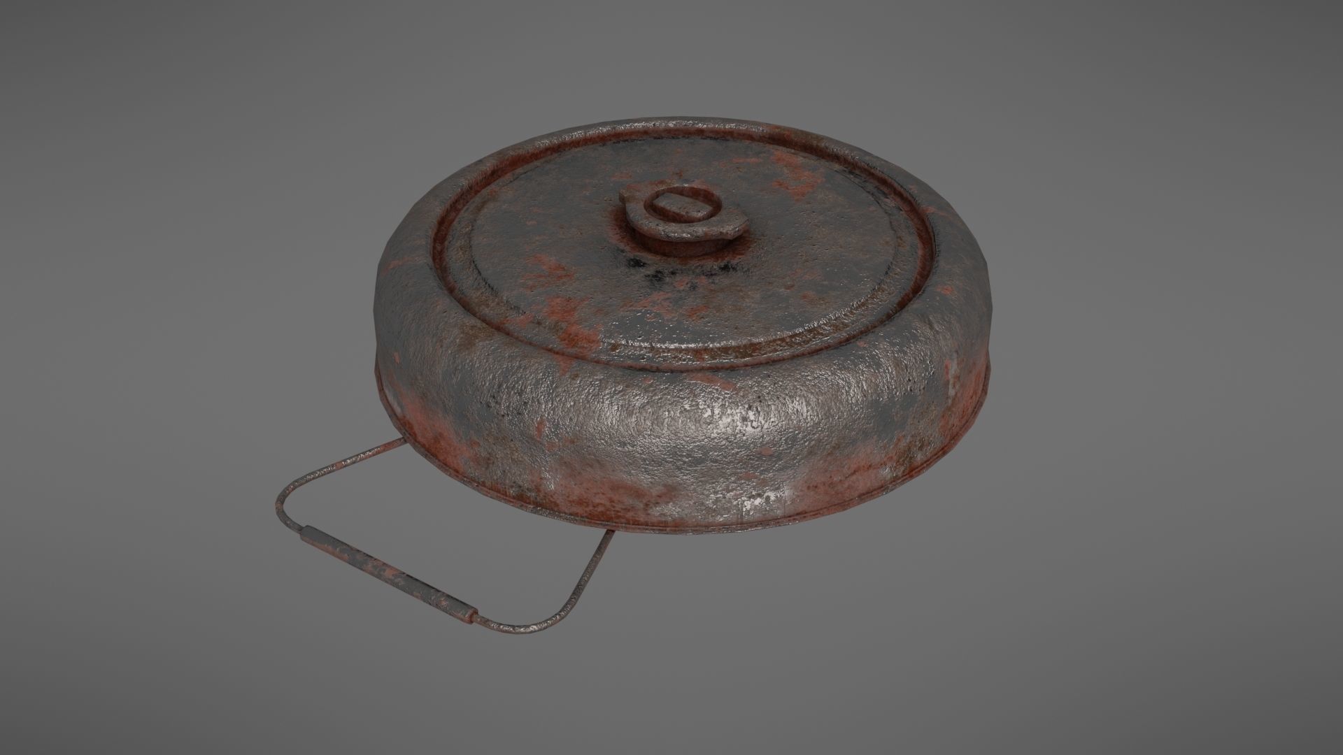 3D model Landmine old rusty metal plate VR / AR / low-poly | CGTrader