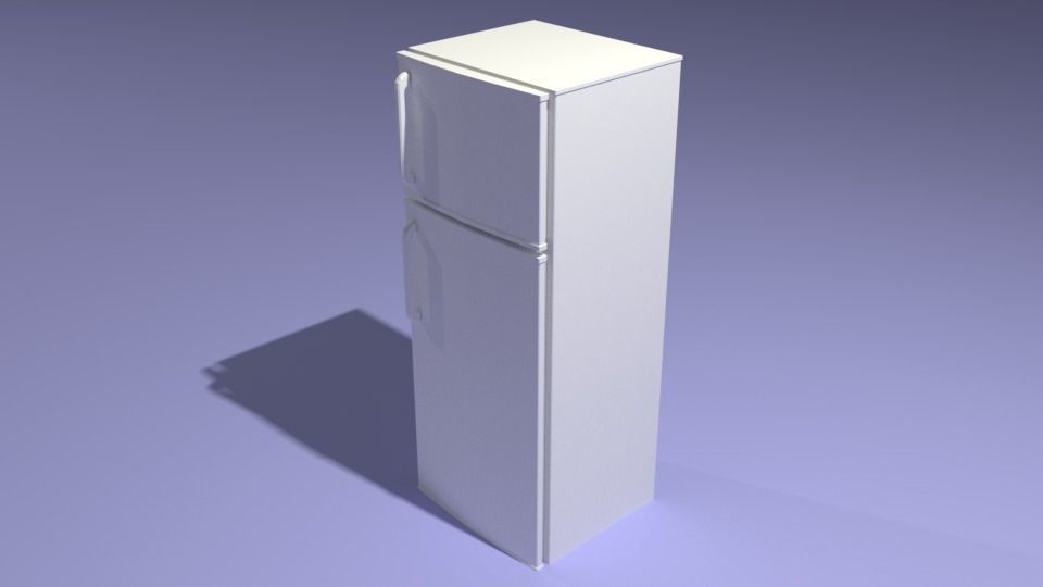 3D model White Fridge - Low poly VR / AR / low-poly | CGTrader
