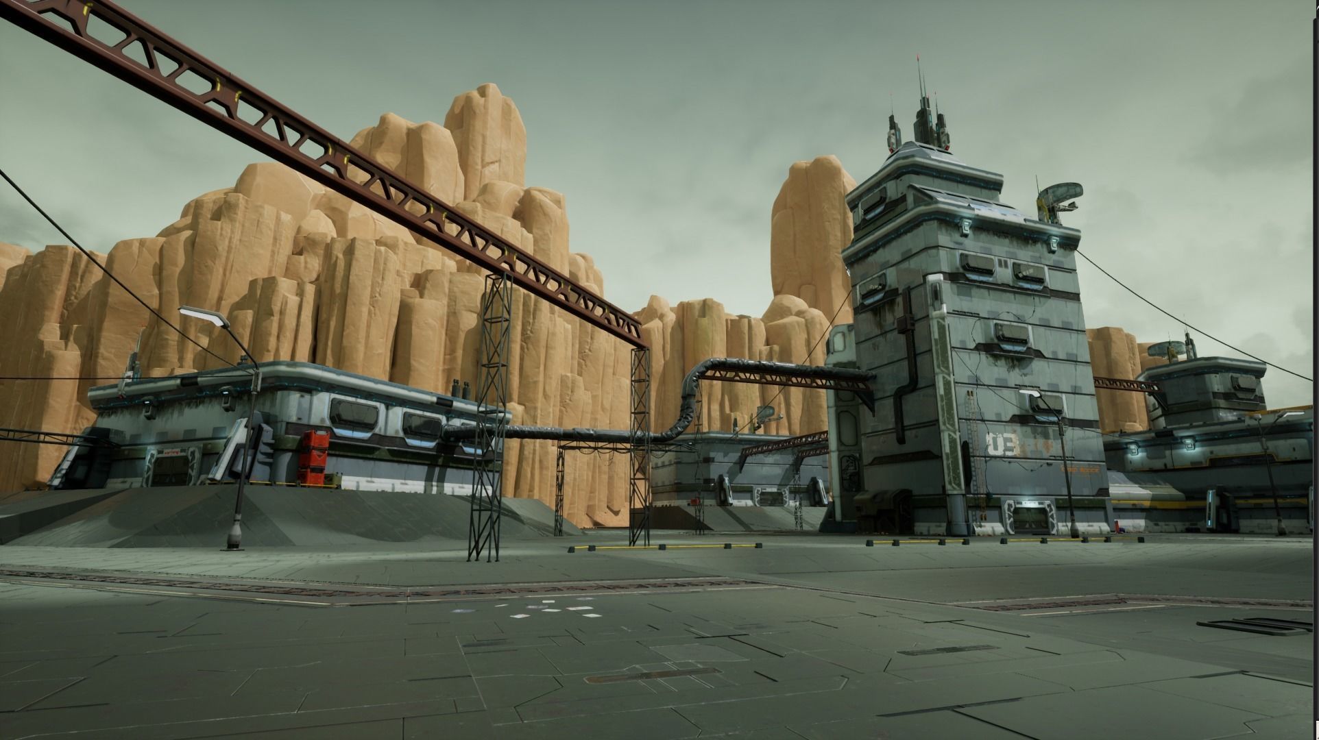 3D model Modular Sci-Fi Hangars Location VR / AR / low-poly | CGTrader