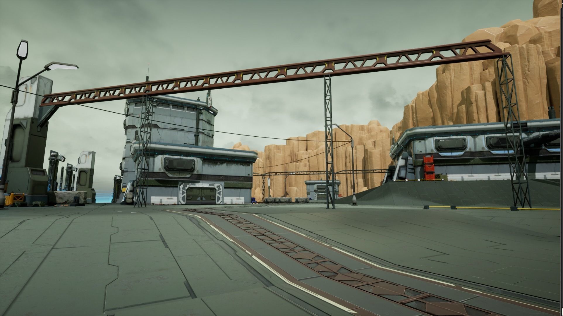 3D model Modular Sci-Fi Hangars Location VR / AR / low-poly | CGTrader