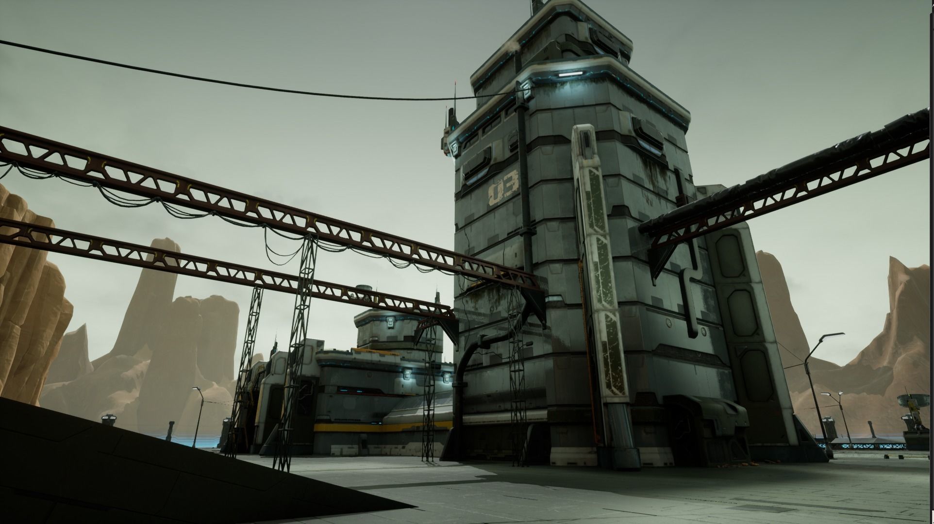 3D model Modular Sci-Fi Hangars Location VR / AR / low-poly | CGTrader