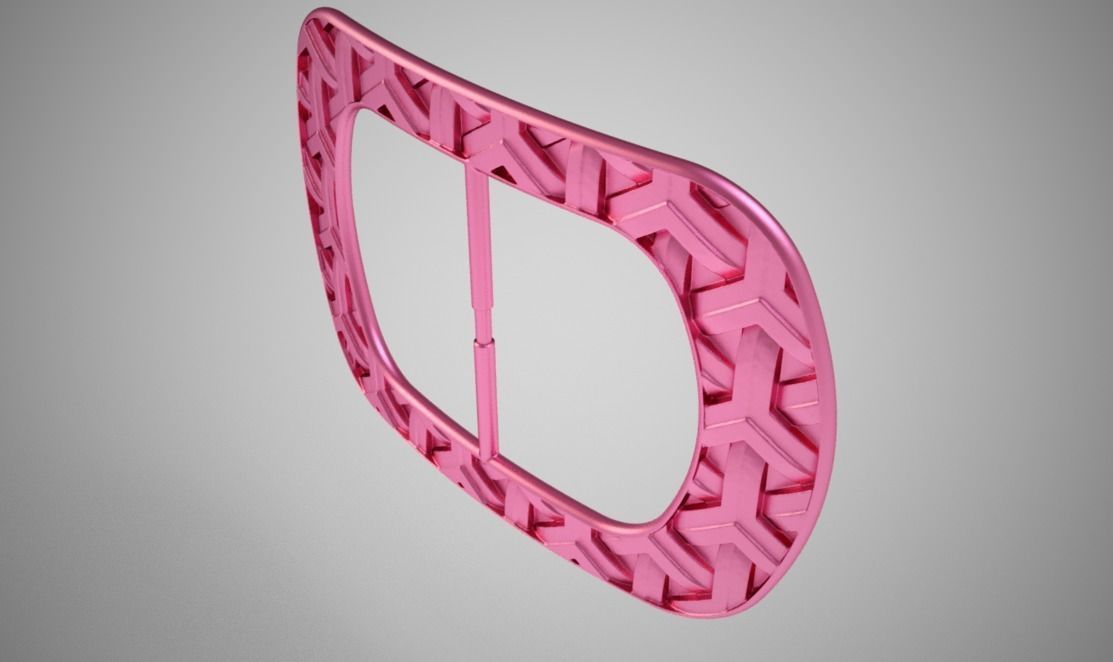 Patterned Buckle 3D model 3D printable | CGTrader