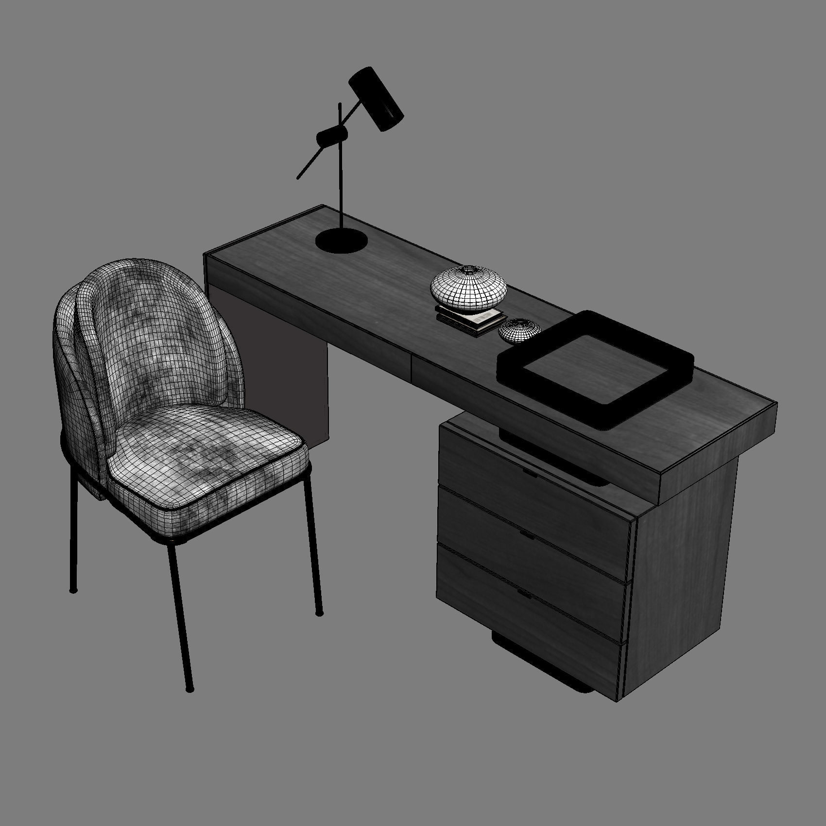 Minotti Carson desk set 3D model | CGTrader