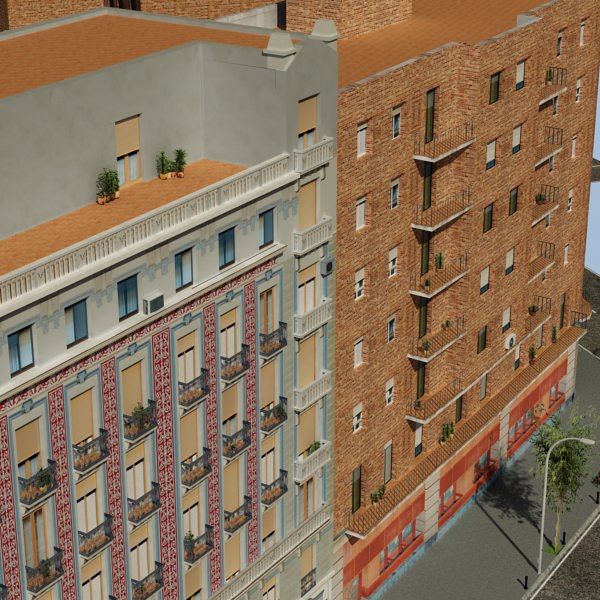 3D model European City Block 03 VR / AR / low-poly | CGTrader