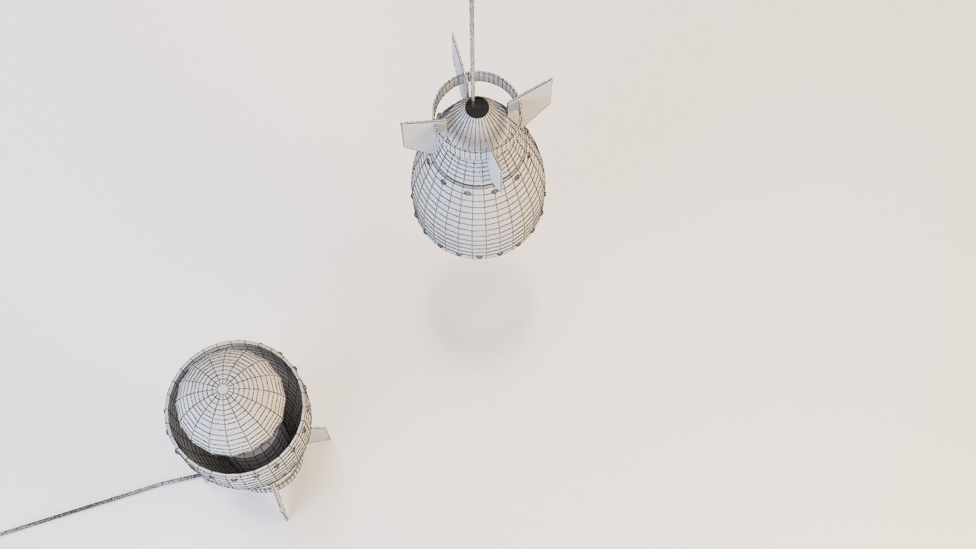 Metal bomb Lamp-chandelier 3D model | CGTrader